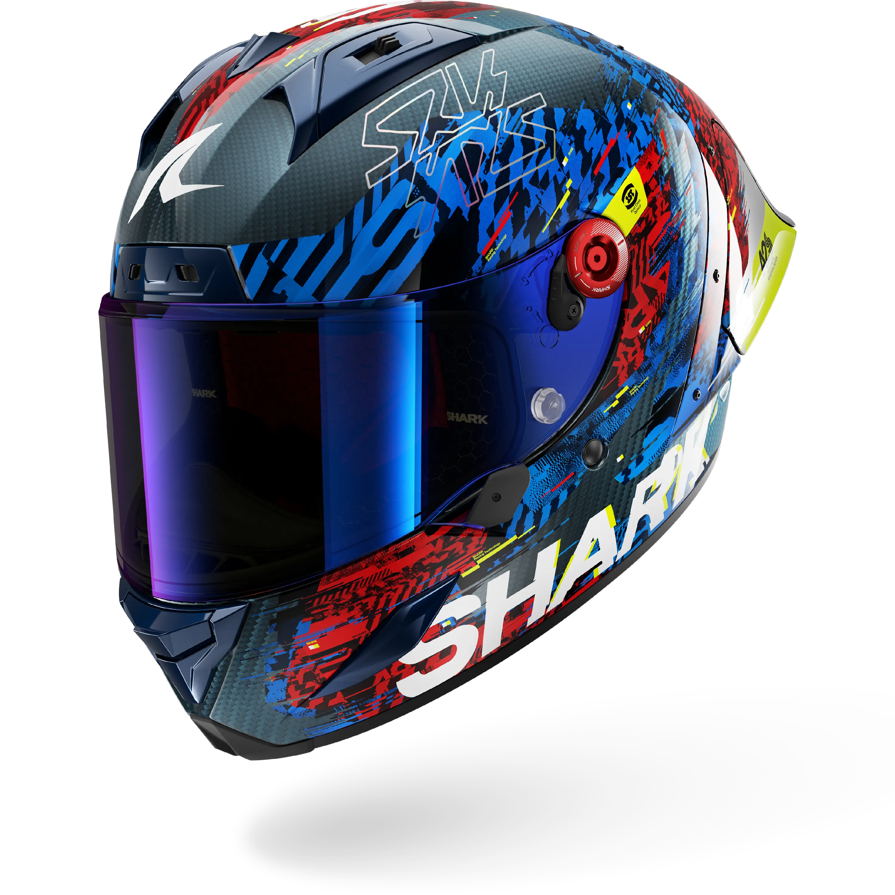 AERON GP FIM RACING #2 SPEED-VIB Carbon Blue Red – Shark Helmets