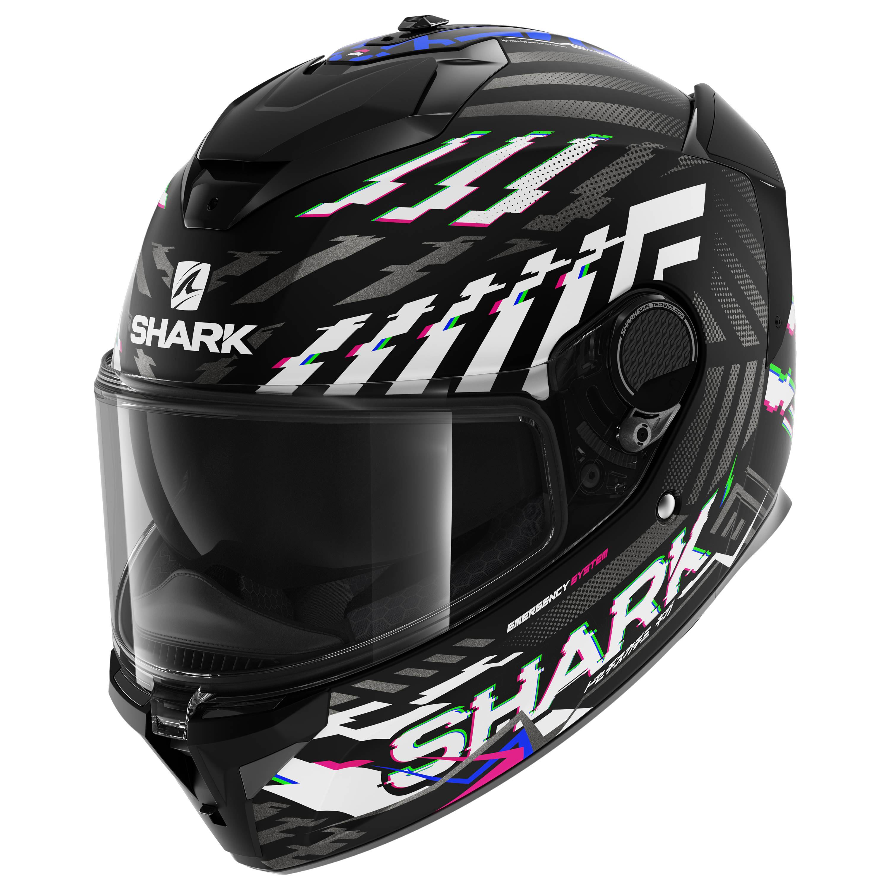 SPARTAN GT BCL. MICR. E-Brake Matte Matte Black Blue Anthracite – Shark ...